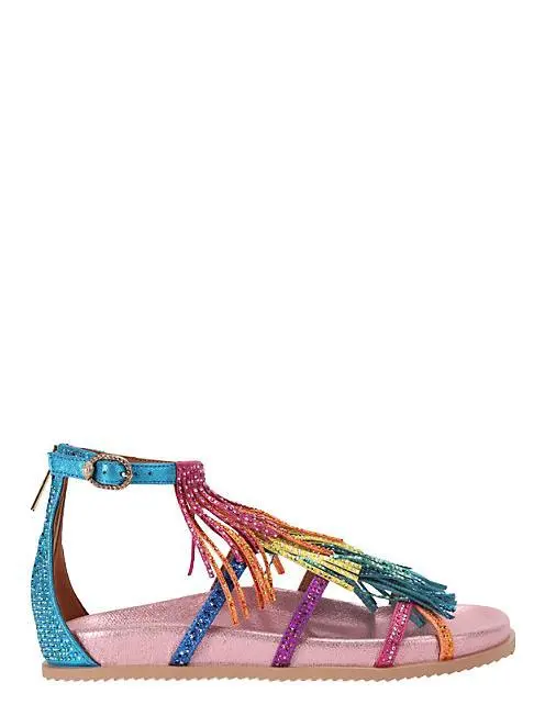 Kurt Geiger Fringed Woven Sandals - Mult/other