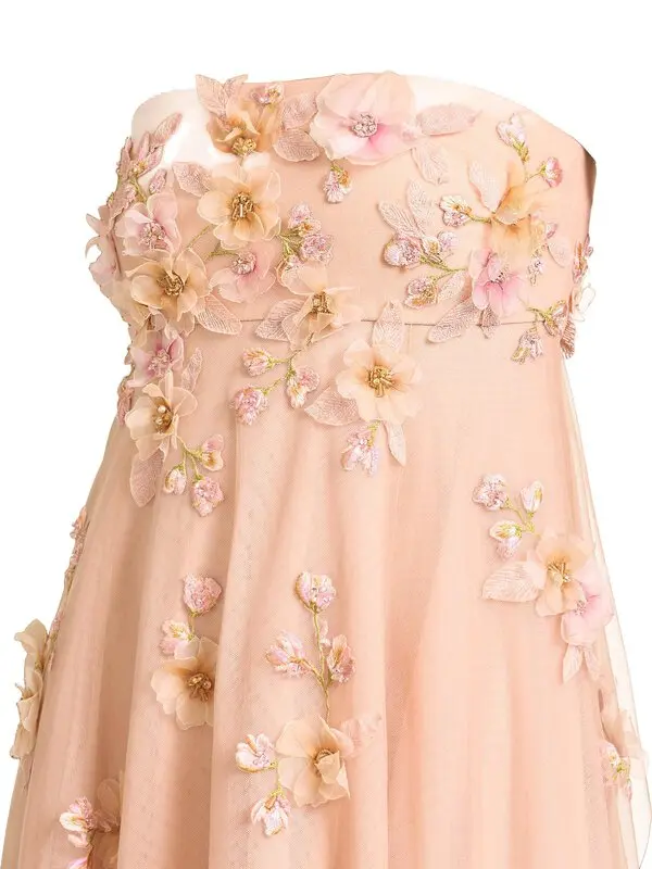 Sachin & Babi Embroidered Scarlett Gown - Blush