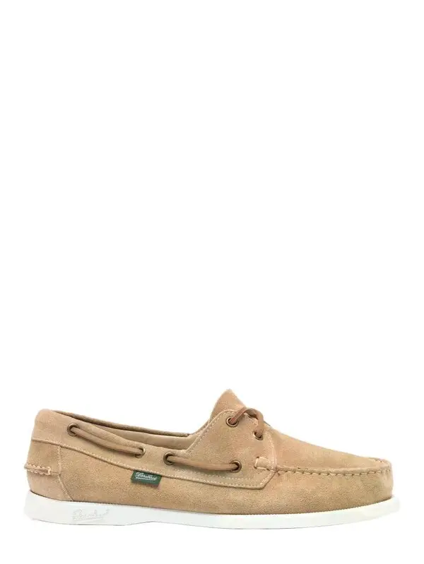 Paraboot Suede Lace-up Boat Shoes - Neutrals