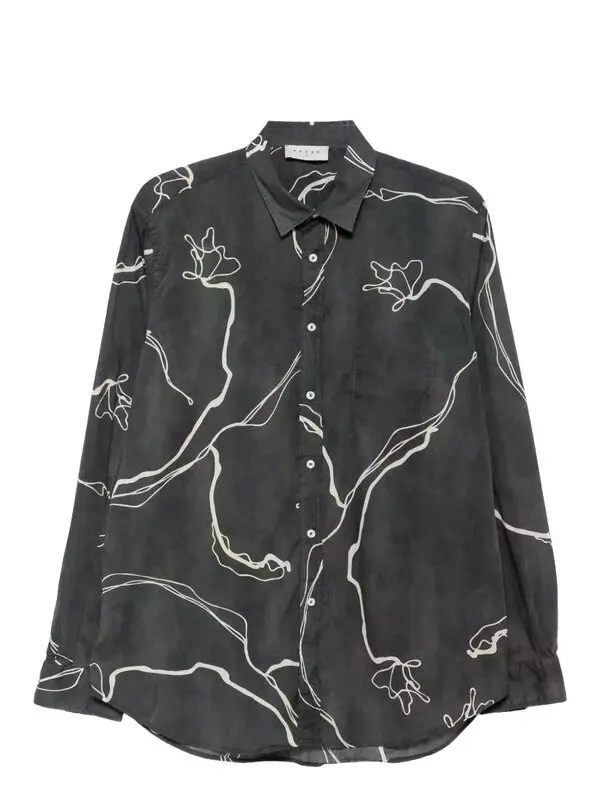PAURA Fedone Abstract-print Shirt - Grey