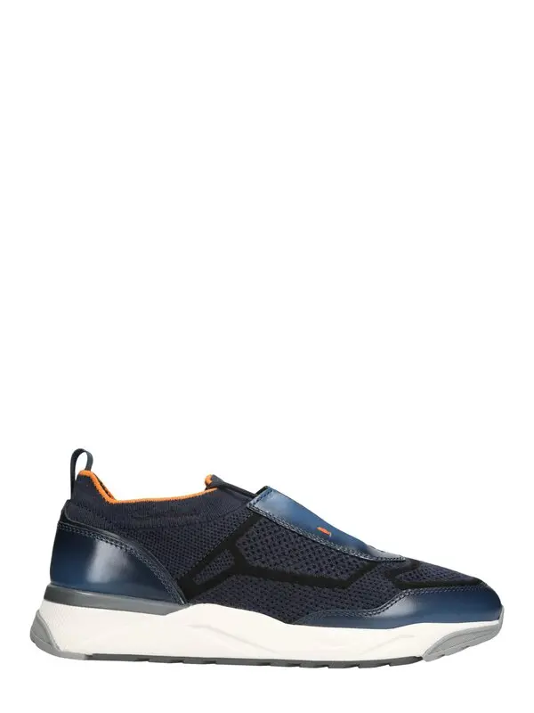 Santoni Tech-knit Innova Slip-on Sneakers - Navy