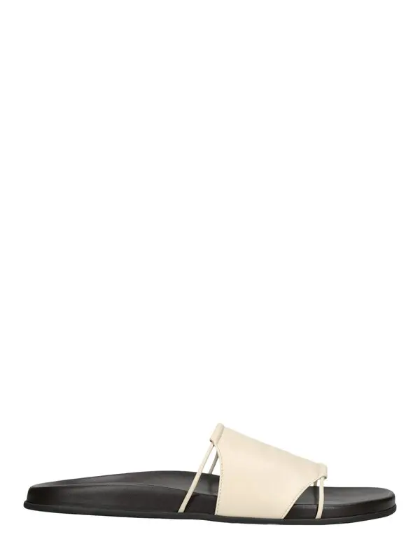 THE ROW Vivienne Leather Slides - White