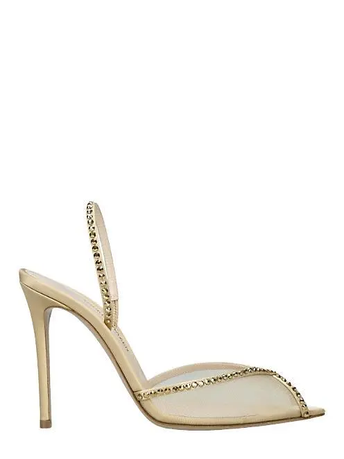 ANDREA WAZEN Katy 105 Mesh Slingbacks - Gold