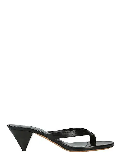 JUDE Leather Heeled Sandals - Black