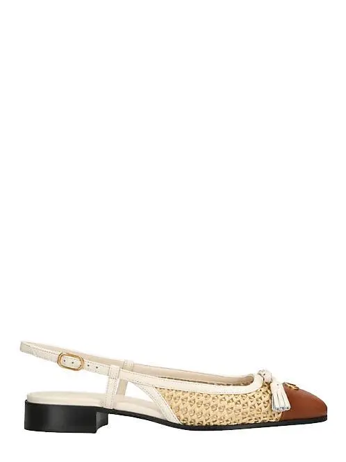 Valentino Garavani Valet Du Roi Slingback Shoes - Cream Comb