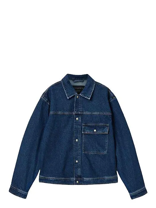 ALLSAINTS Cast Boxy-fit Denim Jacket - Dark Indigo
