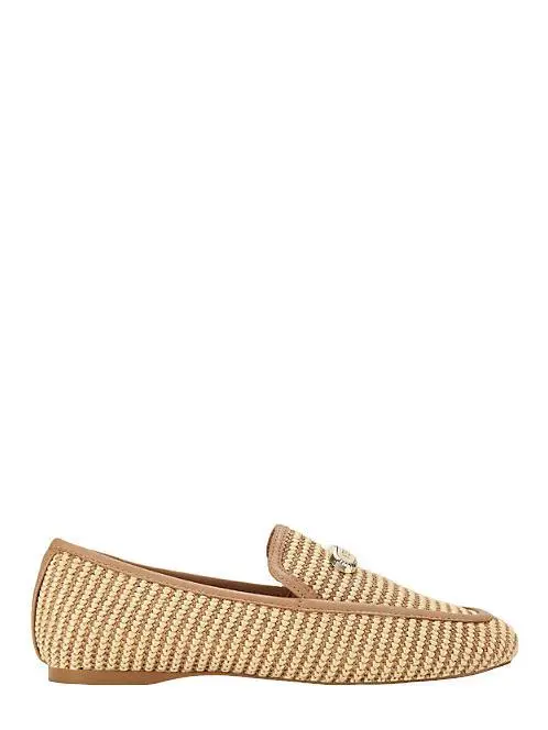 Steve Madden Ridgeview Raffia Loafers With Logo Plaque - Blk/other