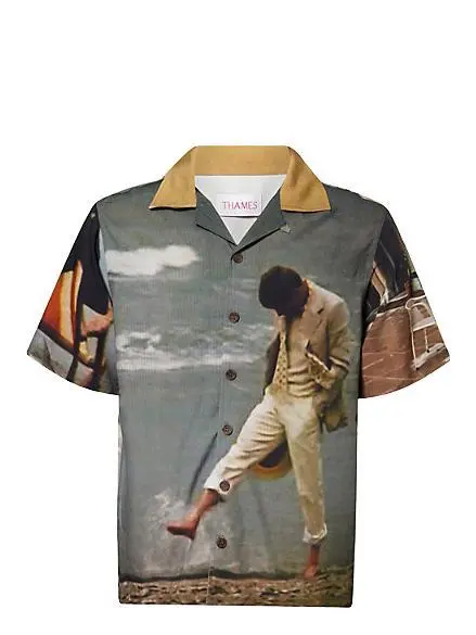THAMES Lido Graphic-print Woven Shirt - Multi