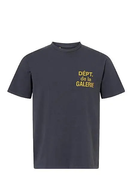 GALLERY DEPT. French Graphic-print Short-sleeve Cotton T-shirt - Black