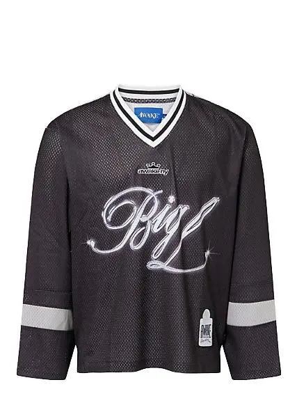 AWAKE NY Big Football Jersey Top - Black
