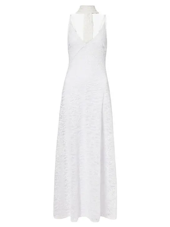 AWAY THAT DAY X Gigi & Olive Floral-lace Maxi Dress - Bridal White