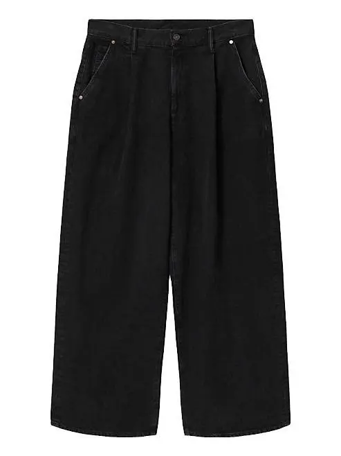 ALLSAINTS Daze Pleated Wide-leg Jeans - Washed Black