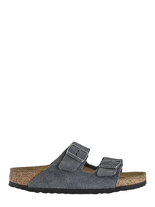 BIRKENSTOCK Arizona Two-strap Suede Sandals - Charcoal Suede
