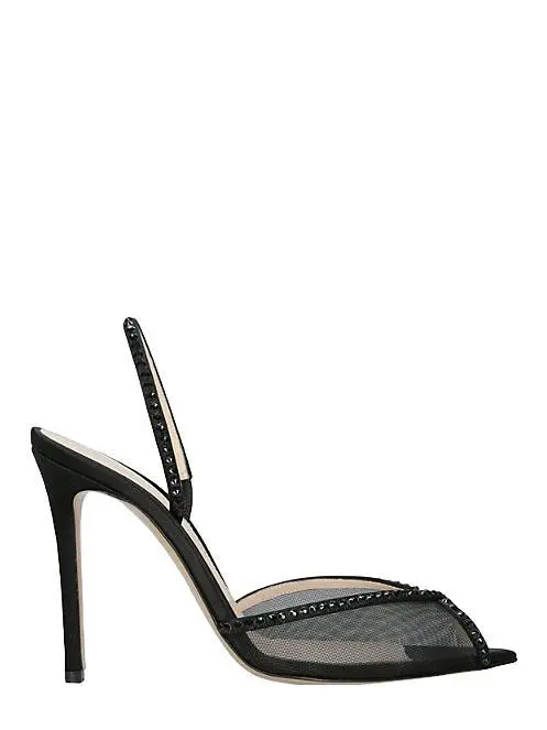 ANDREA WAZEN Katy 105 Mesh Slingbacks - Black
