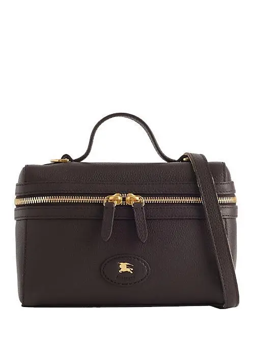 Burberry Bloomsbury Leather Vanity Bag - Peat/sand
