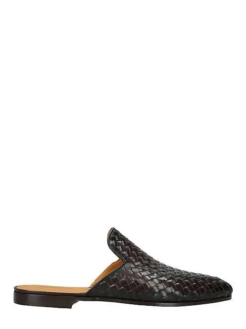 Magnanni Woven Leather Mules - Brown