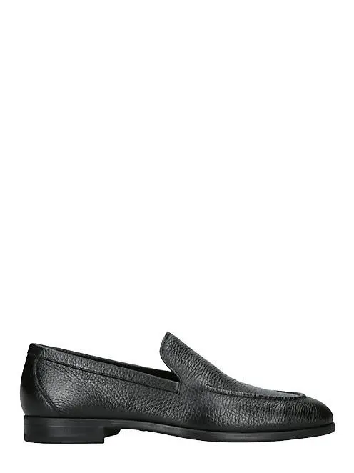 Magnanni Maurice Slim Leather Loafers - Black