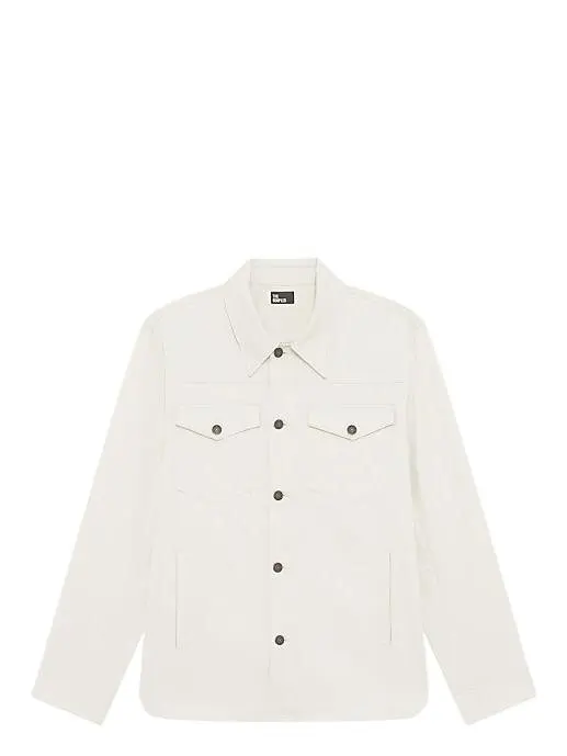 The Kooples Collared Button-down Stretch-cotton Shirt - Ecru