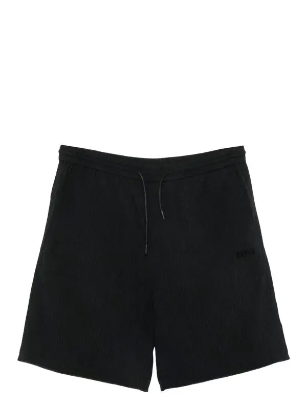 JUUN.J Waffle-effect Drawstring Shorts - Black