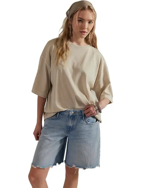 Free People We The Free Solana Low-rise Denim Shorts - Seek And Destroy