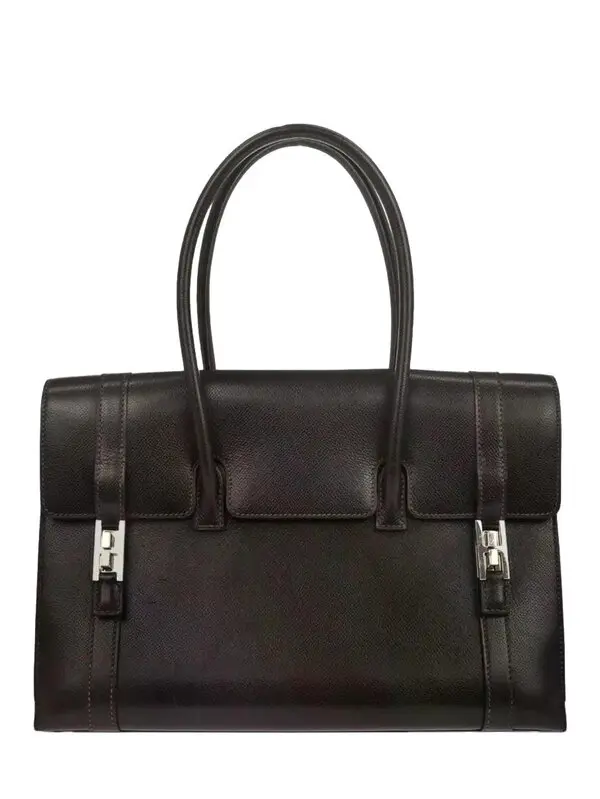 Hermès 2002 Drag 32 Leather Handbag - Brown