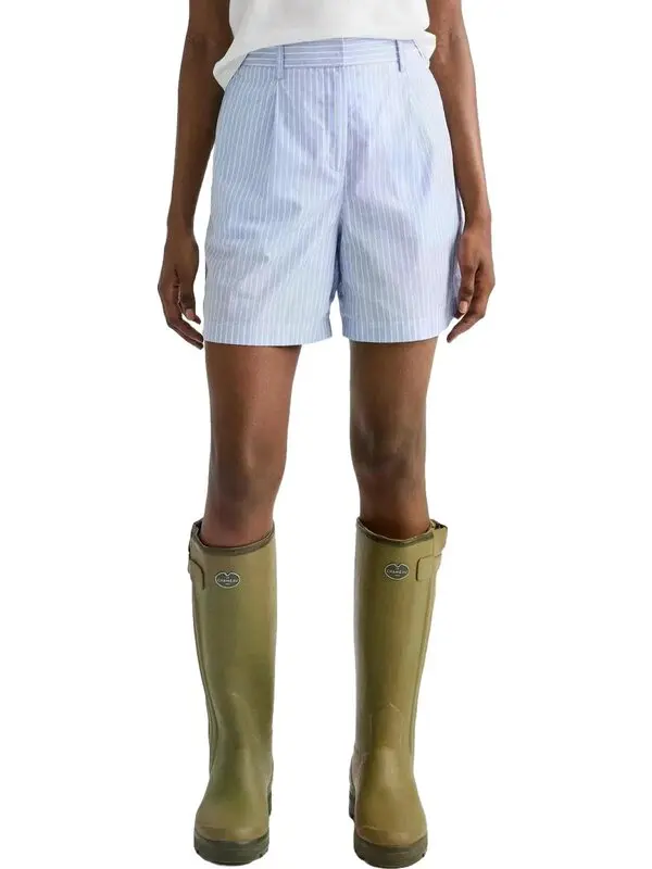 TWP Henry St Striped Pattern Shorts - Blue