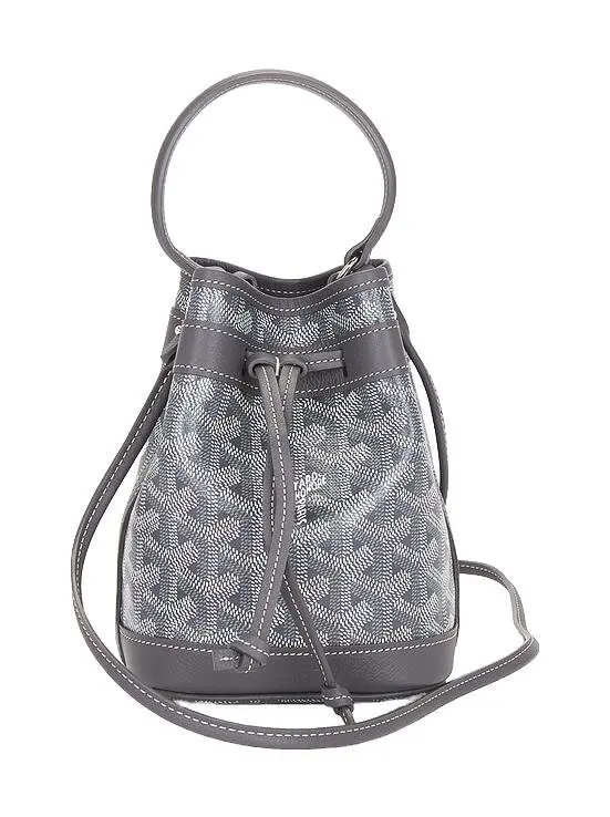 FWRD RENEW Goyard Petit Flot Mini Bucket Bag - Grey