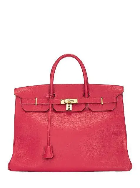 FWRD RENEW Hermes 1992 Fjord Birkin 40 Retourne Handbag - Red