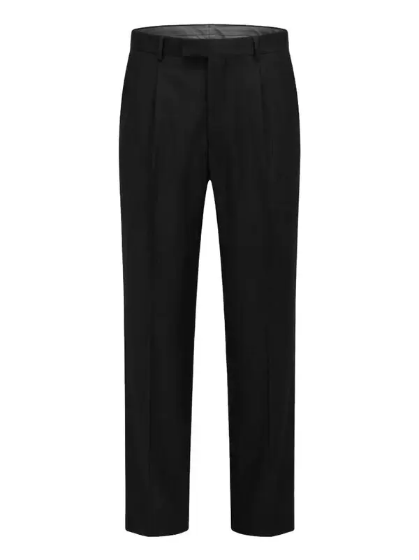 JIL SANDER Pleated Pressed-crease Trousers - Black
