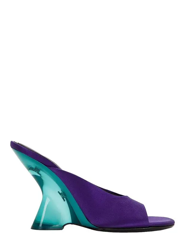 Dries Van Noten Satin Wedge Sandal - Lavender