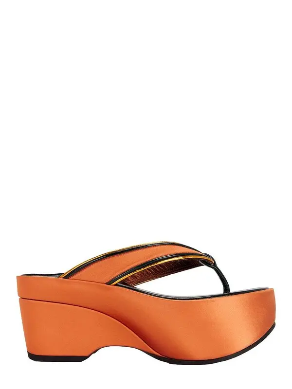 Dries Van Noten Burnt Orange Platform Sandals - Rust