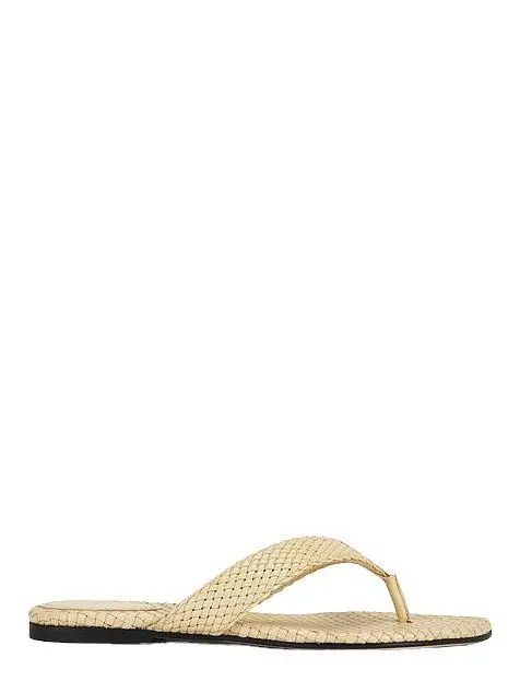 Vince Lotus Woven Leather Sandal - Beige
