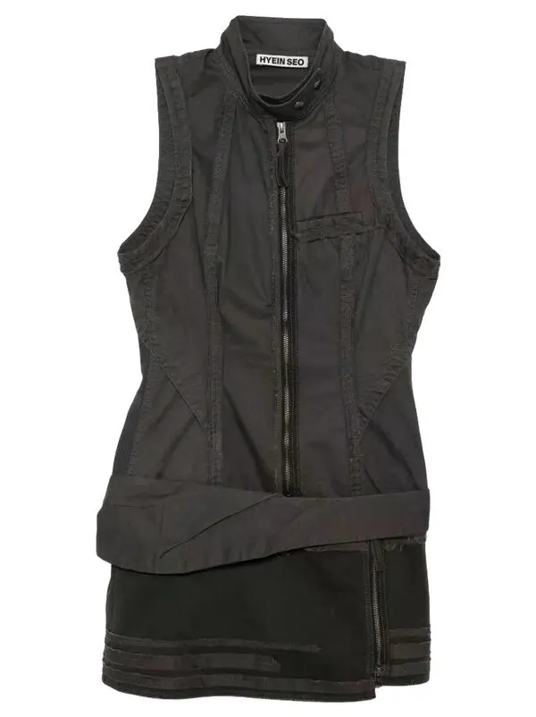HYEIN SEO Sleeveless Moto Mini Dress - Grey