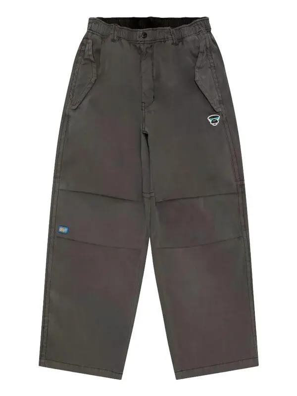AAPE BY *A BATHING APE Moonface Logo Patch Relaxed Trousers - Black