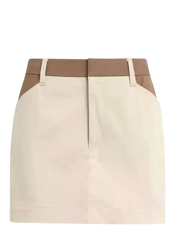 FAVORITE DAUGHTER Monica Panelled Mini Skirt - Neutrals
