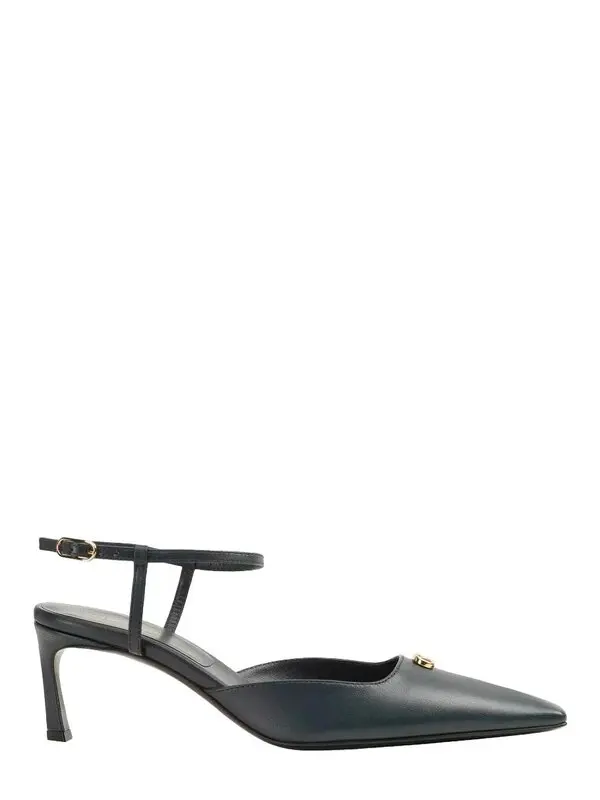 SERGIO ROSSI Logo Plaque Pumps - Blue