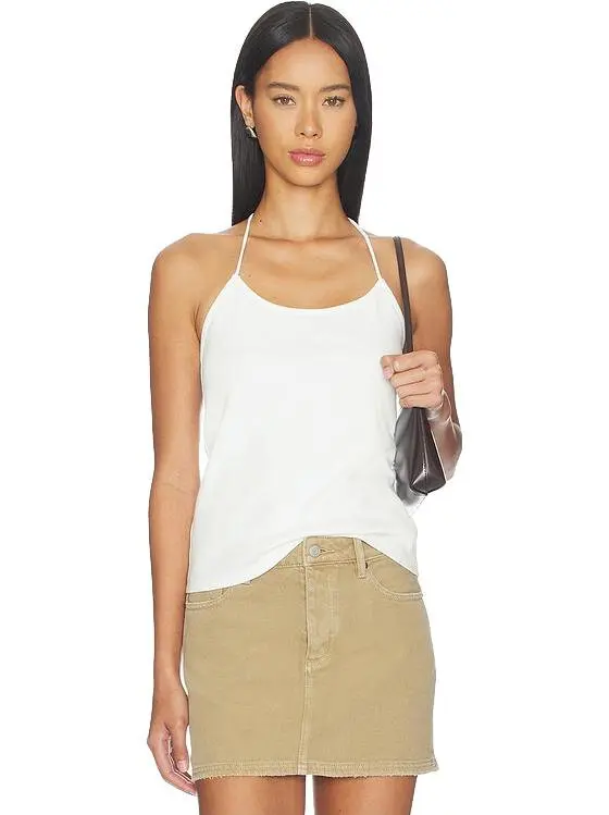 Still Here Toggle Halterneck Tank Top - Ivory