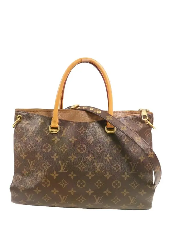 LOUIS VUITTON Pallas Mm Monogram Tote Bag - Brown