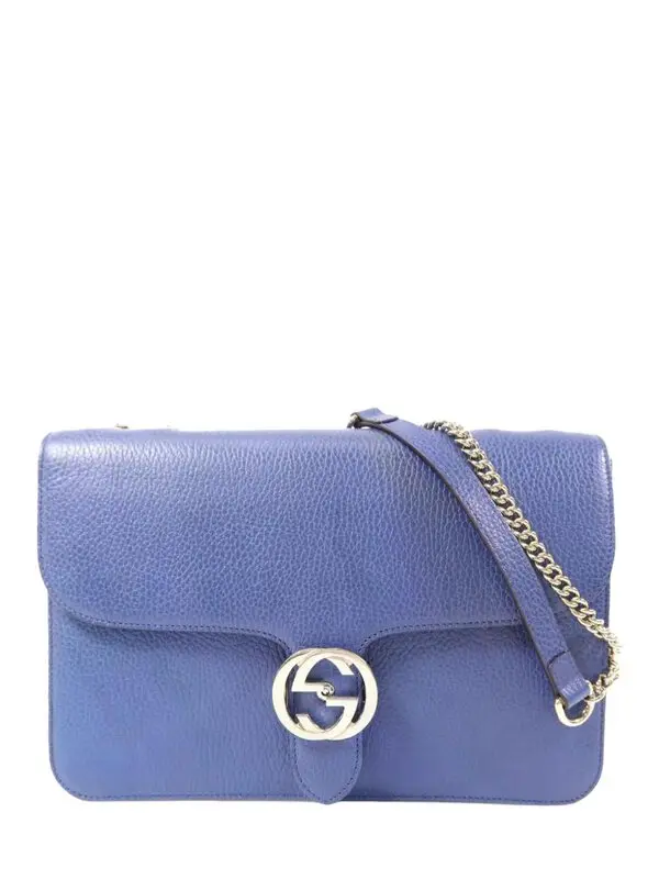 Gucci Interlocking Gg Shoulder Bag - Blue