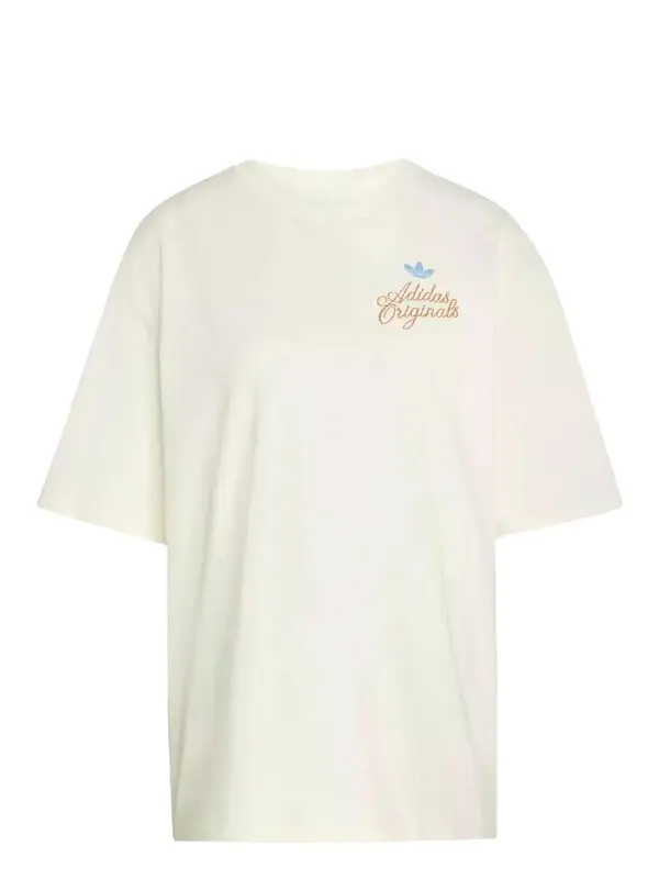 Adidas Originals T-shirt With Floral Print - Neutrals