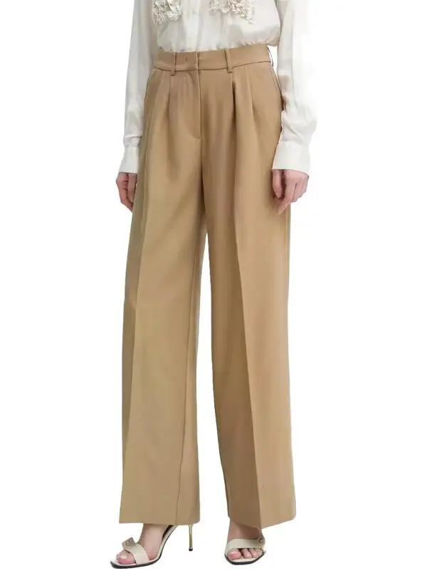 Day Birger Et Mikkelsen Pleated Wide Leg Trousers - Neutrals
