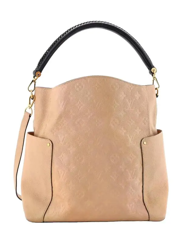 LOUIS VUITTON Bagatelle Monogram Empreinte Leather Hobo Bag - Neutrals