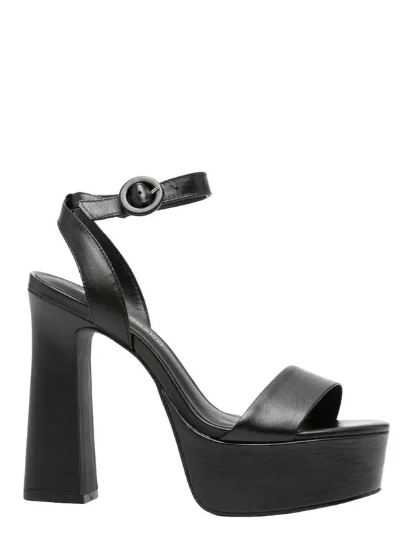 ANDREA CARRANO Platform Buckle-fastening Sandals - Black