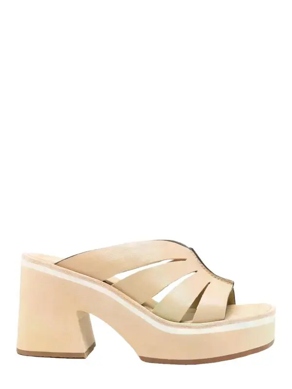 BRUNO PREMI Cut-out Platform Sandals - Neutrals