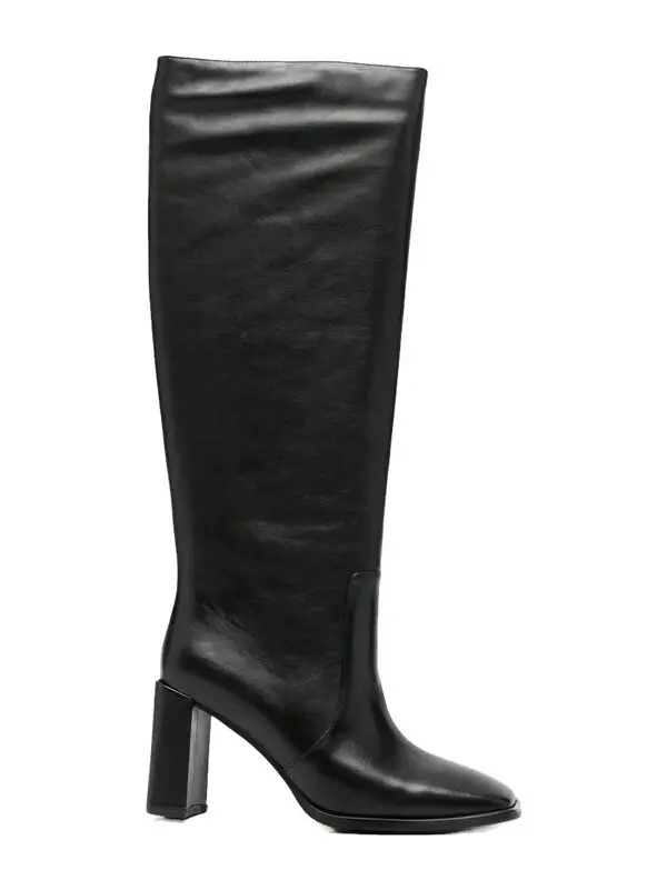 ADRIANNA FERETTI Square-toe Block-heel Knee-high Boots - Black