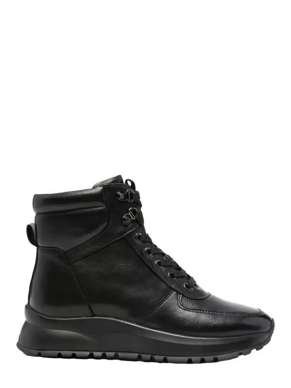 ADRIANNA FERETTI Lace-up Leather Boots - Black