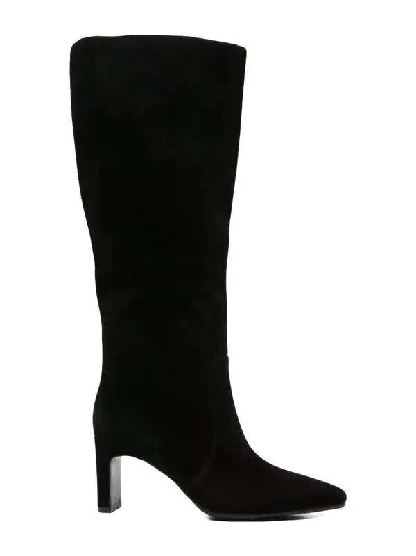 ADRIANNA FERETTI Pointed Toe Suede Boots - Black