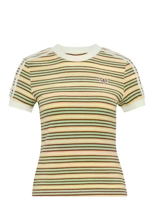 Adidas Summer Glow Striped T-shirt - Yellow
