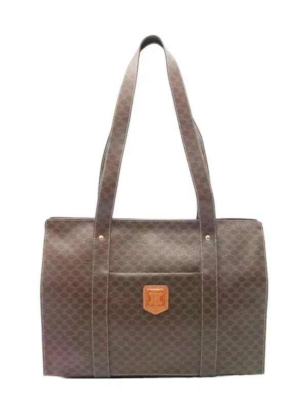 Celine Macadam Pattern Tote Bag - Brown