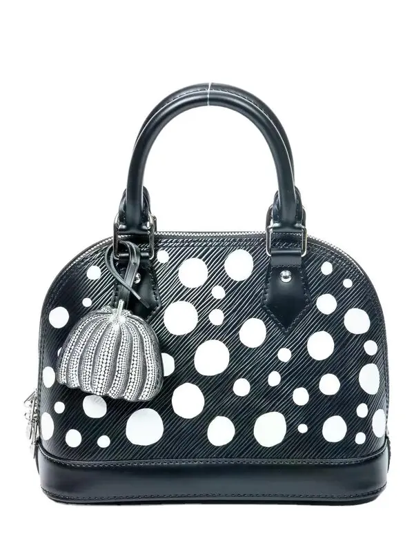 LOUIS VUITTON X Yayoi Kusama Bb Alma Polka-dot Tote Bag - Black